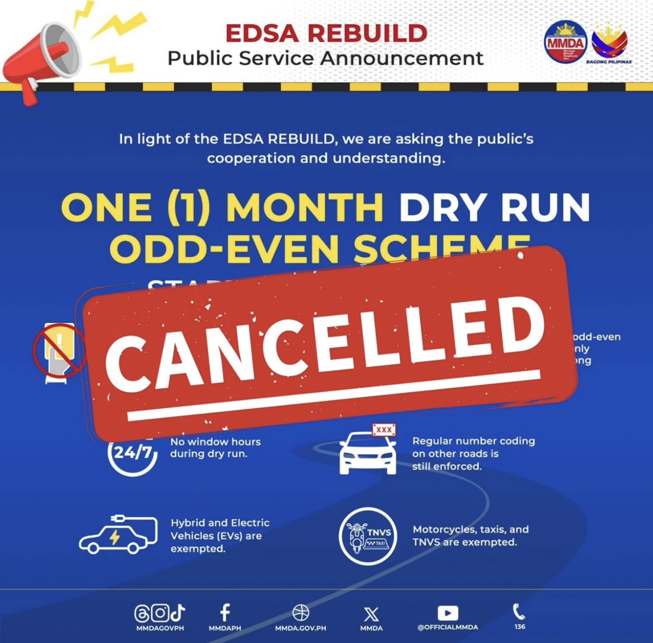 EDSA Rehabilitation to Be Suspended While Gov't Finds a "Better Way"