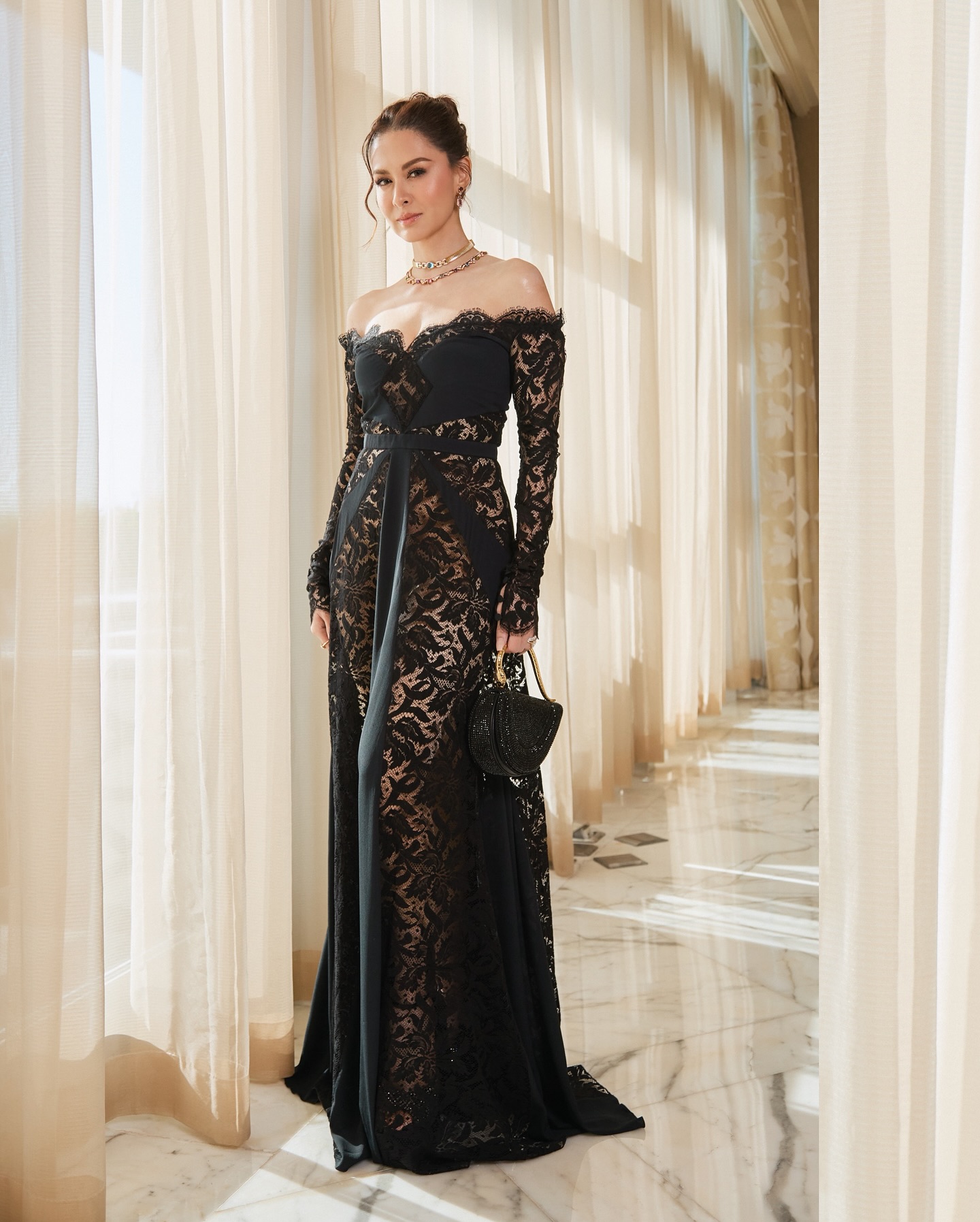 Marian Rivera Is a Vision in Black Lace Zuhair Murad at the GMA Gala 2025