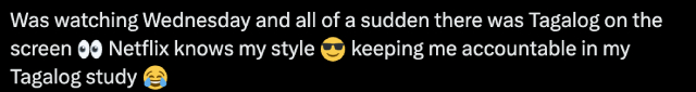 The Internet Is Divided Over the Unexpected Tagalog Dialogue on "Wednesday"