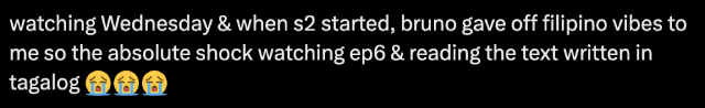 The Internet Is Divided Over the Unexpected Tagalog Dialogue on "Wednesday"