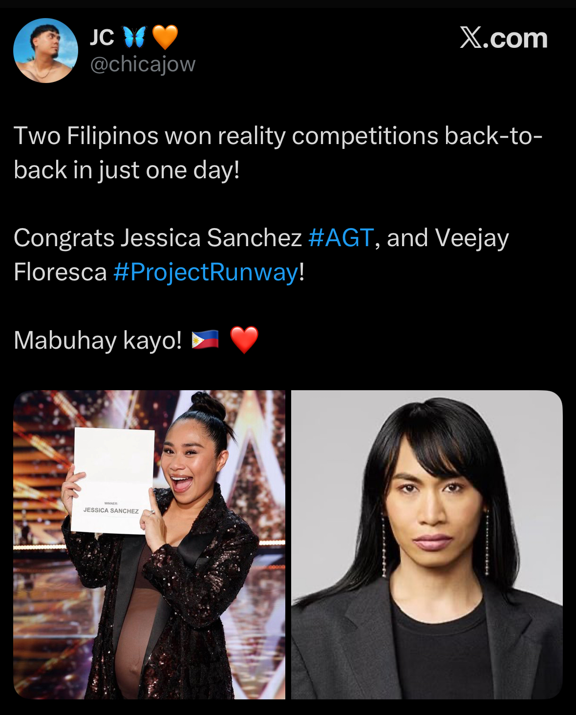 Pinoy Pride! Veejay Floresca Wins "Project Runway" Season 21